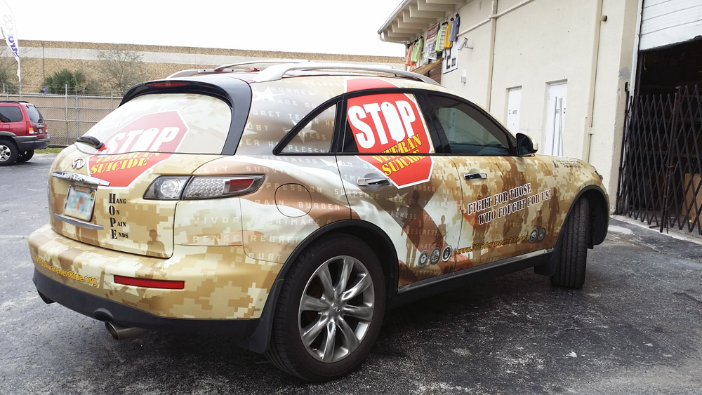 Custom-Wrapped Infiniti SUV For A Good Cause | Wraps1.com