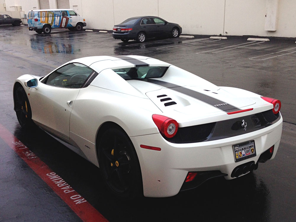 White Ferrari Spider